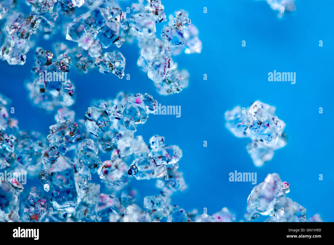 Background from blue crystals Macro photography Stock Photo - Alamy