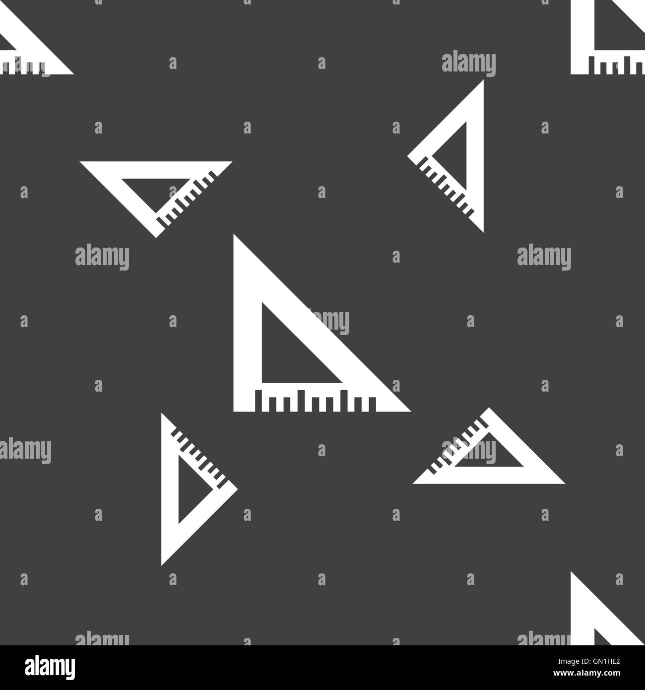 ruler icon sign. Seamless pattern on a gray background. Vector Stock ...