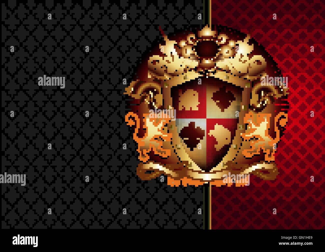 ornate frame with shield Stock Vector Image & Art - Alamy