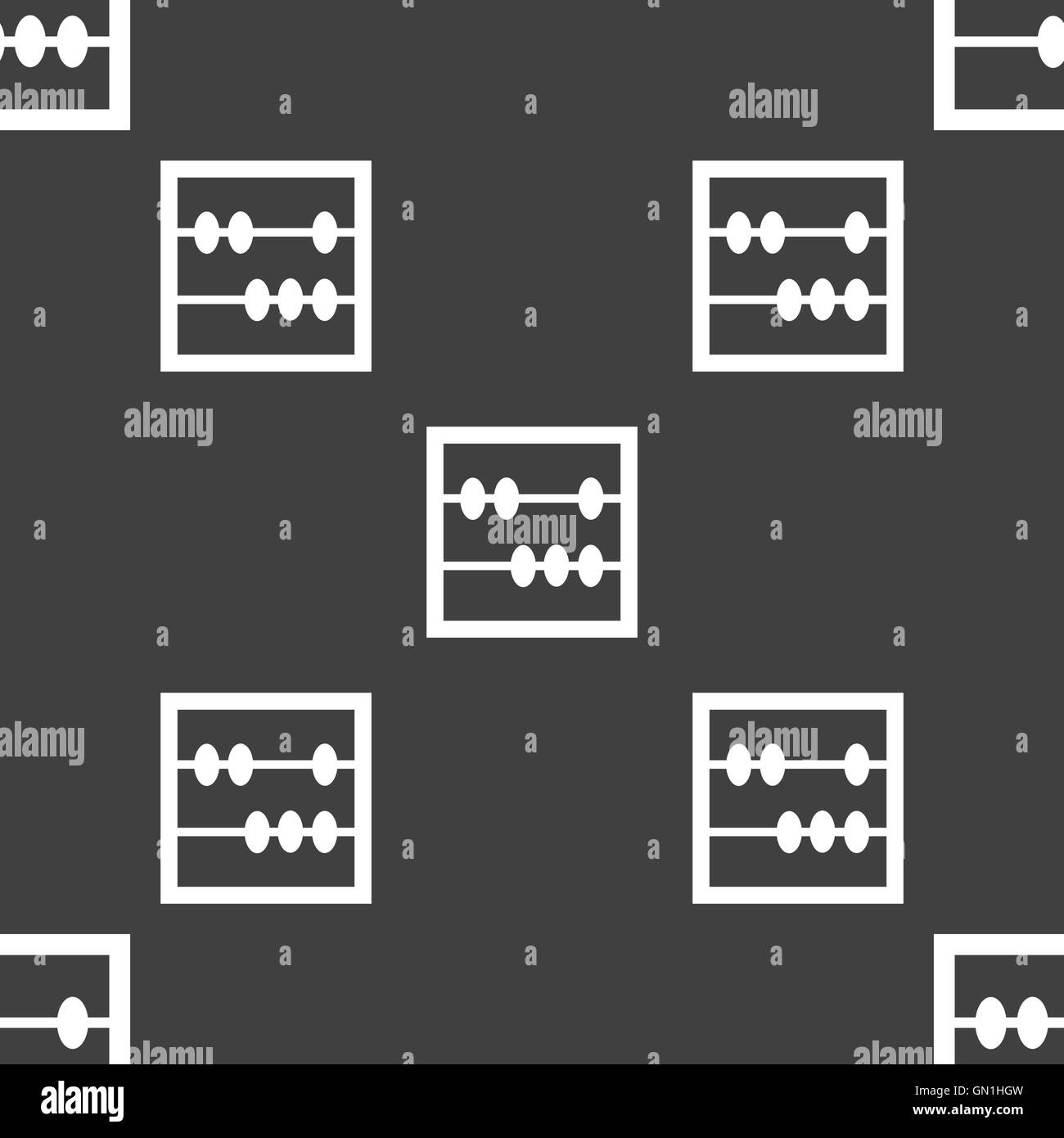 Abacus Icon Sign Seamless Pattern On A Gray Background Vector Stock Vector Image And Art Alamy