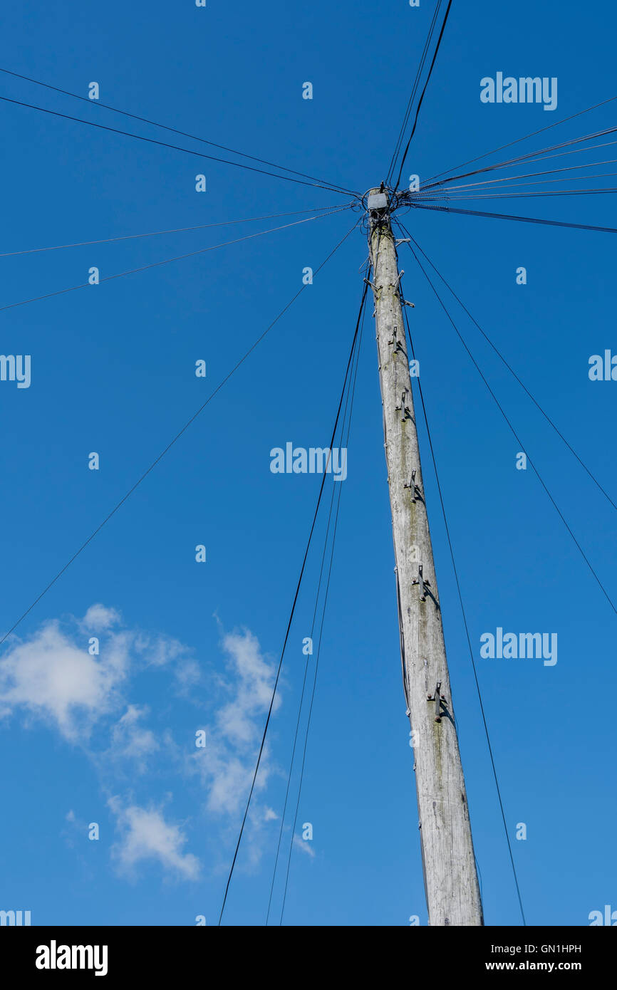 Wires Connected Telephone Pole High Resolution Stock Photography and ...