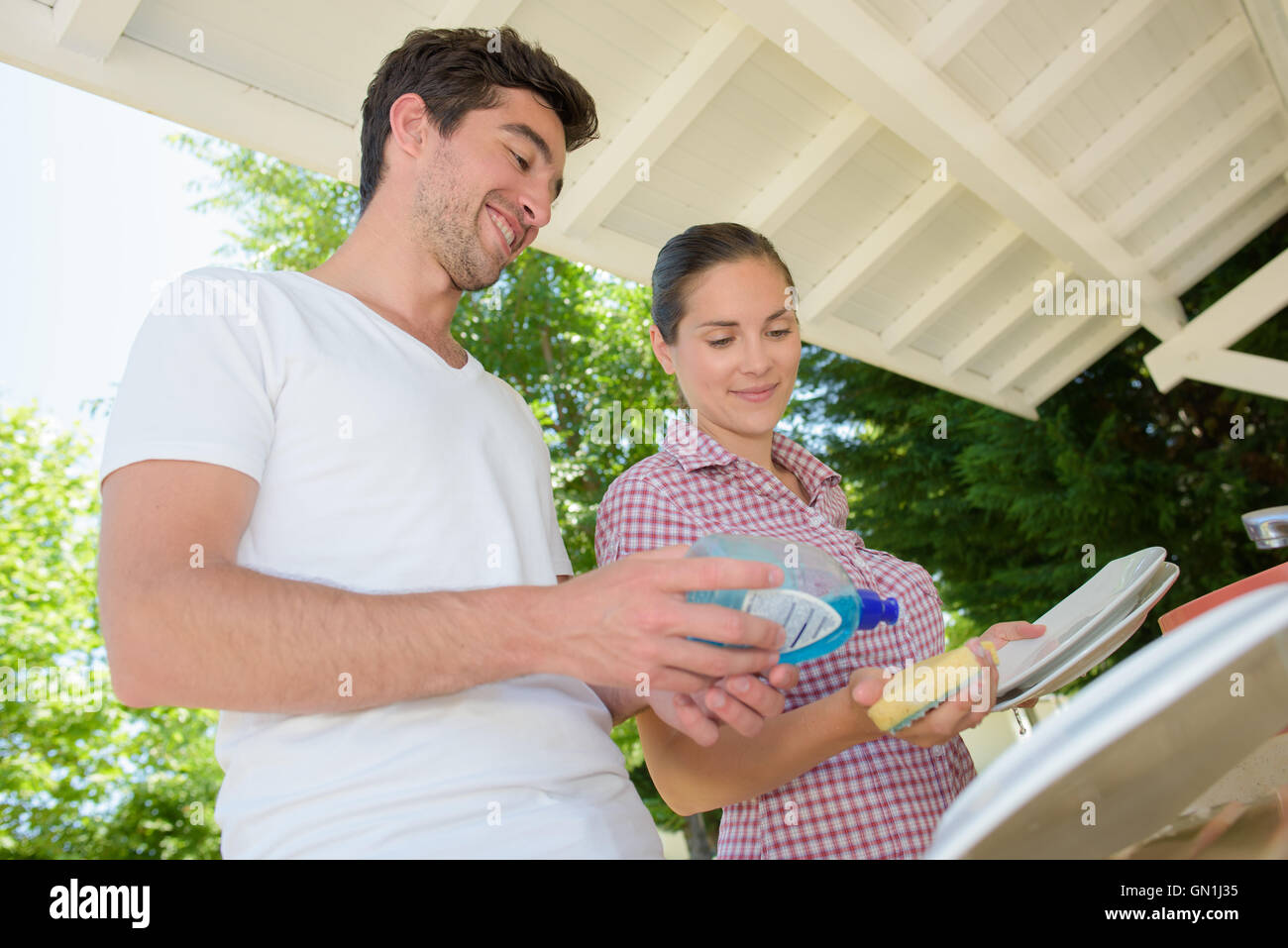 washing up dishes Stock Photo - Alamy