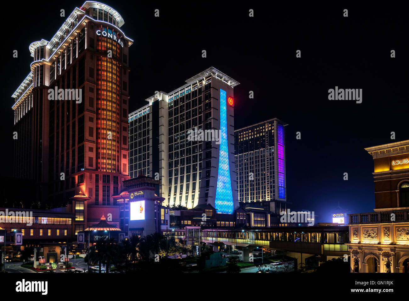 casino resorts in famous cotai gambling strip in macao macau china at ...