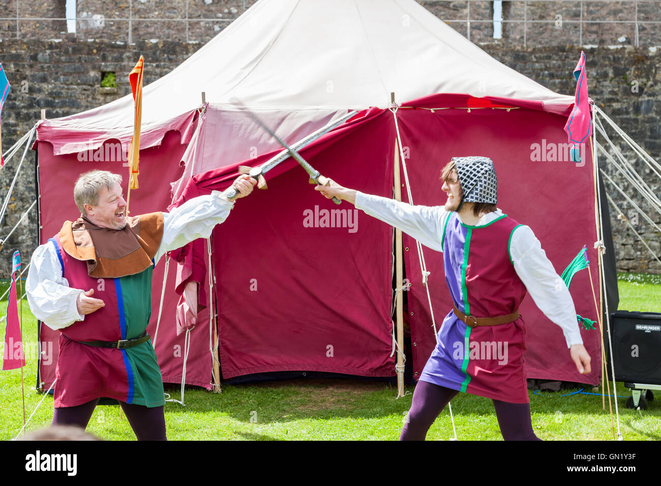 Spring Fayre at Pembroke Castle - Medieval Day Stock Photo - Alamy