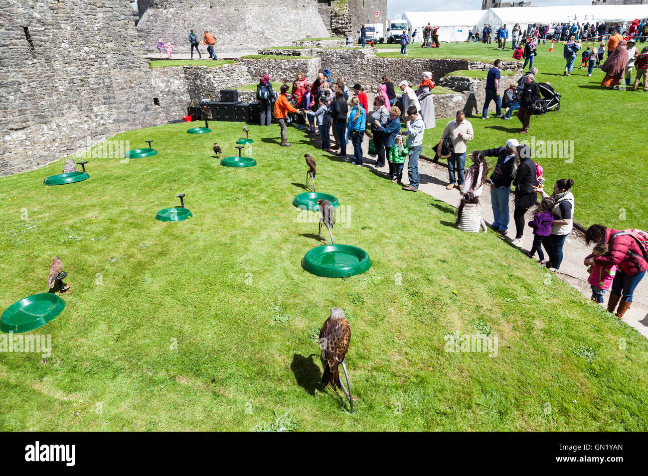 Spring Fayre at Pembroke Castle - Medieval Day Stock Photo - Alamy