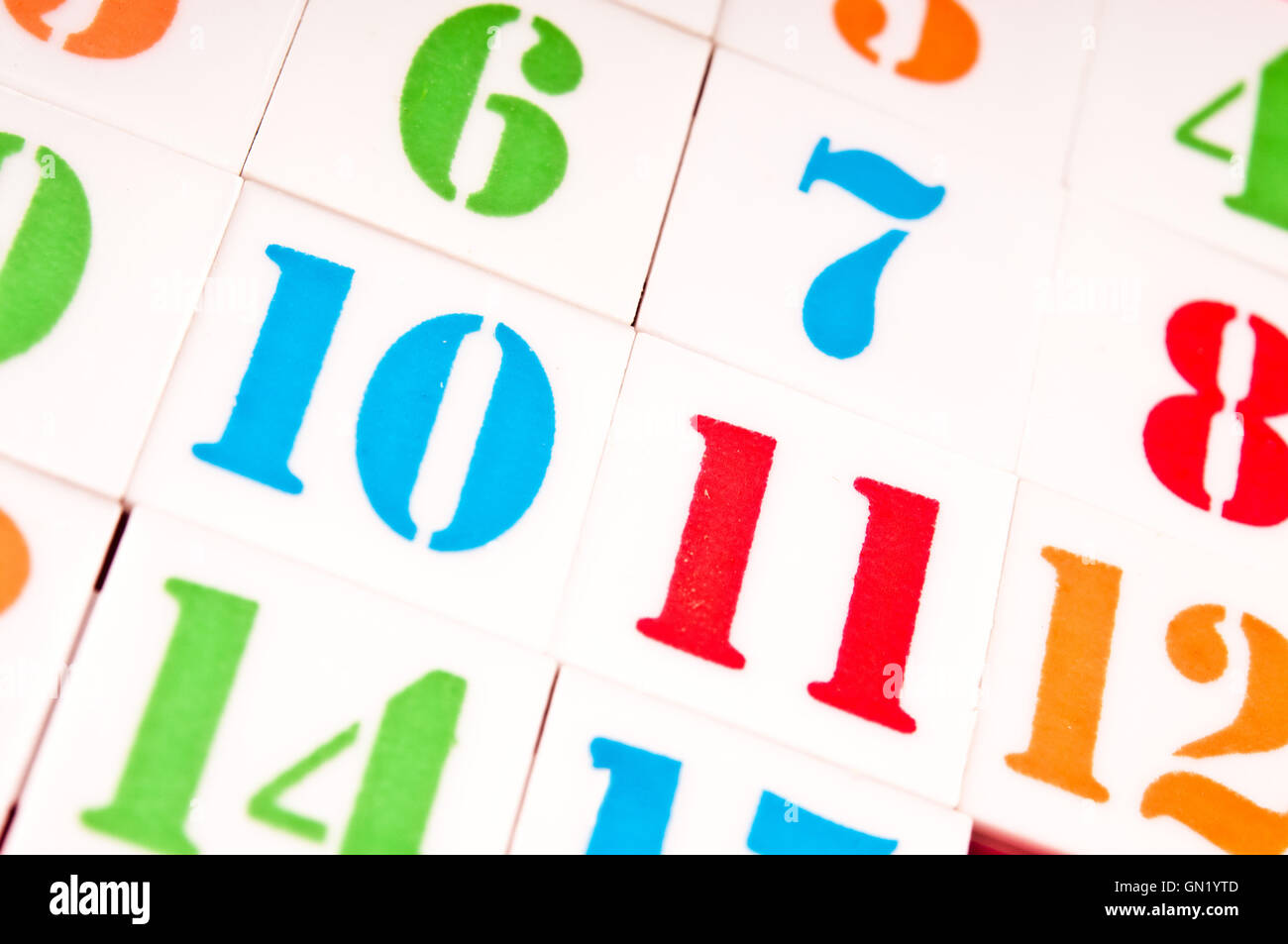 Colourful numbers hi-res stock photography and images - Alamy