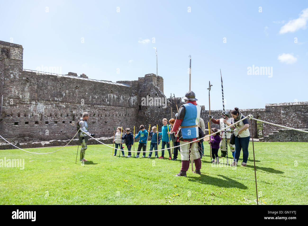 Spring Fayre at Pembroke Castle - Medieval Day Stock Photo - Alamy