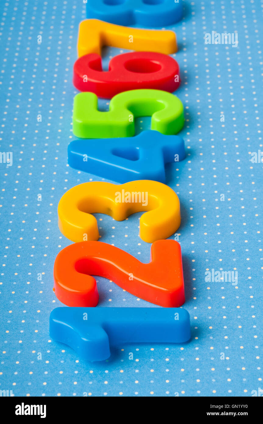 Colourful numbers hi-res stock photography and images - Alamy
