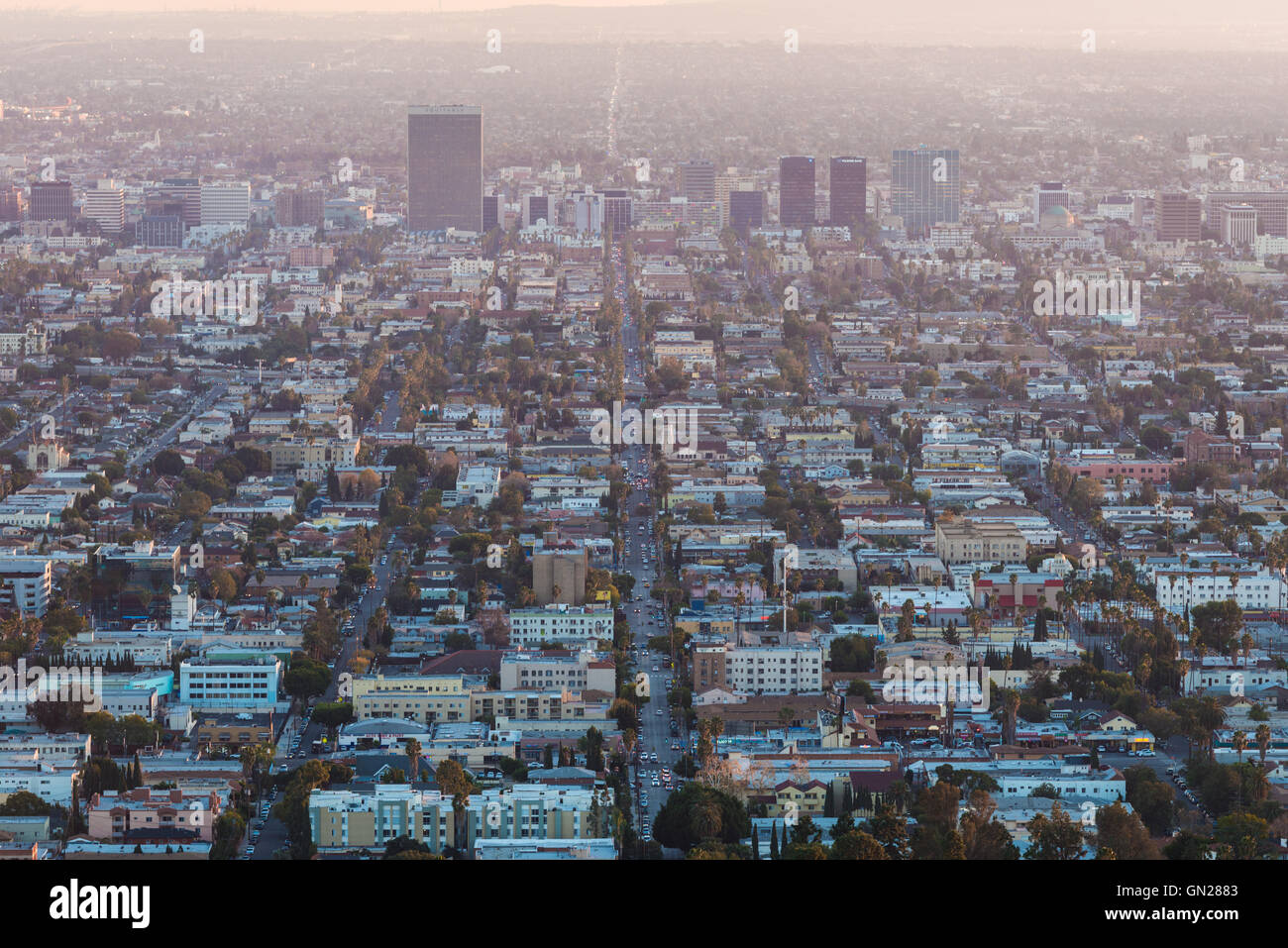 View over downtown Los Angeles Stock Photo - Alamy