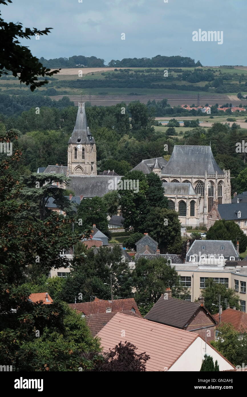 This view incorporates the town of Argues-la-Bataille, Normandy, The ...