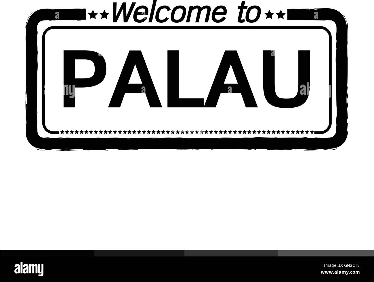 Welcome to PALAU illustration design Stock Vector Image & Art - Alamy
