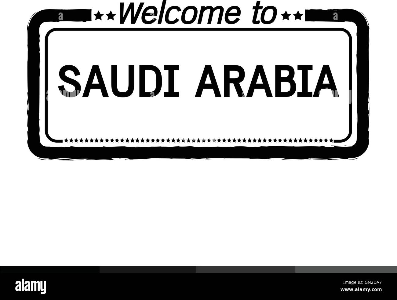 Welcome to SAUDI ARABIA illustration design Stock Vector Image & Art ...