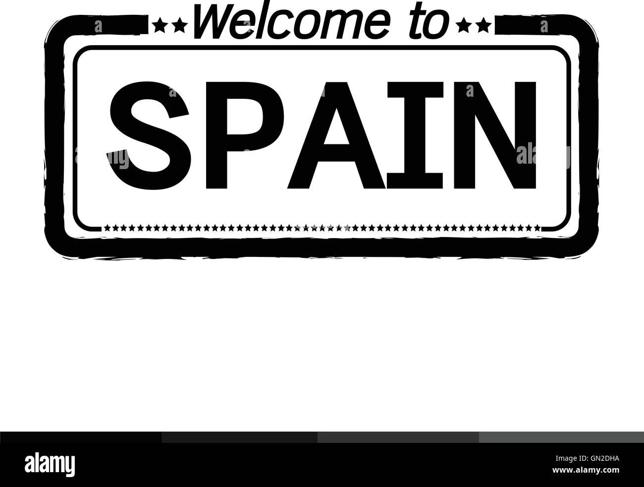 Welcome spain stamp hi-res stock photography and images - Alamy