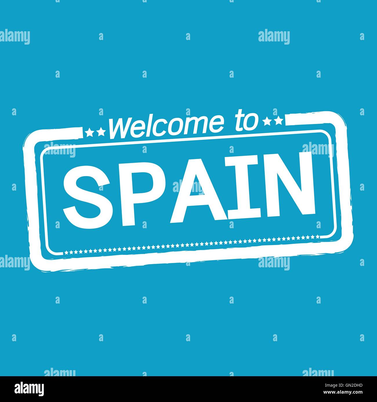 Welcome spain stamp hi-res stock photography and images - Alamy