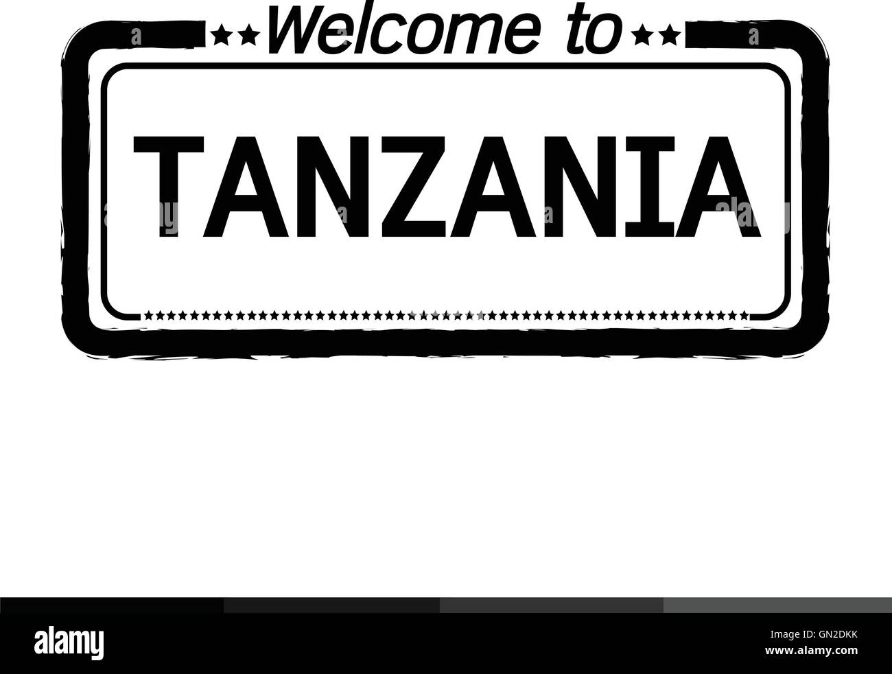 Welcome to TANZANIA illustration design Stock Vector Image & Art - Alamy