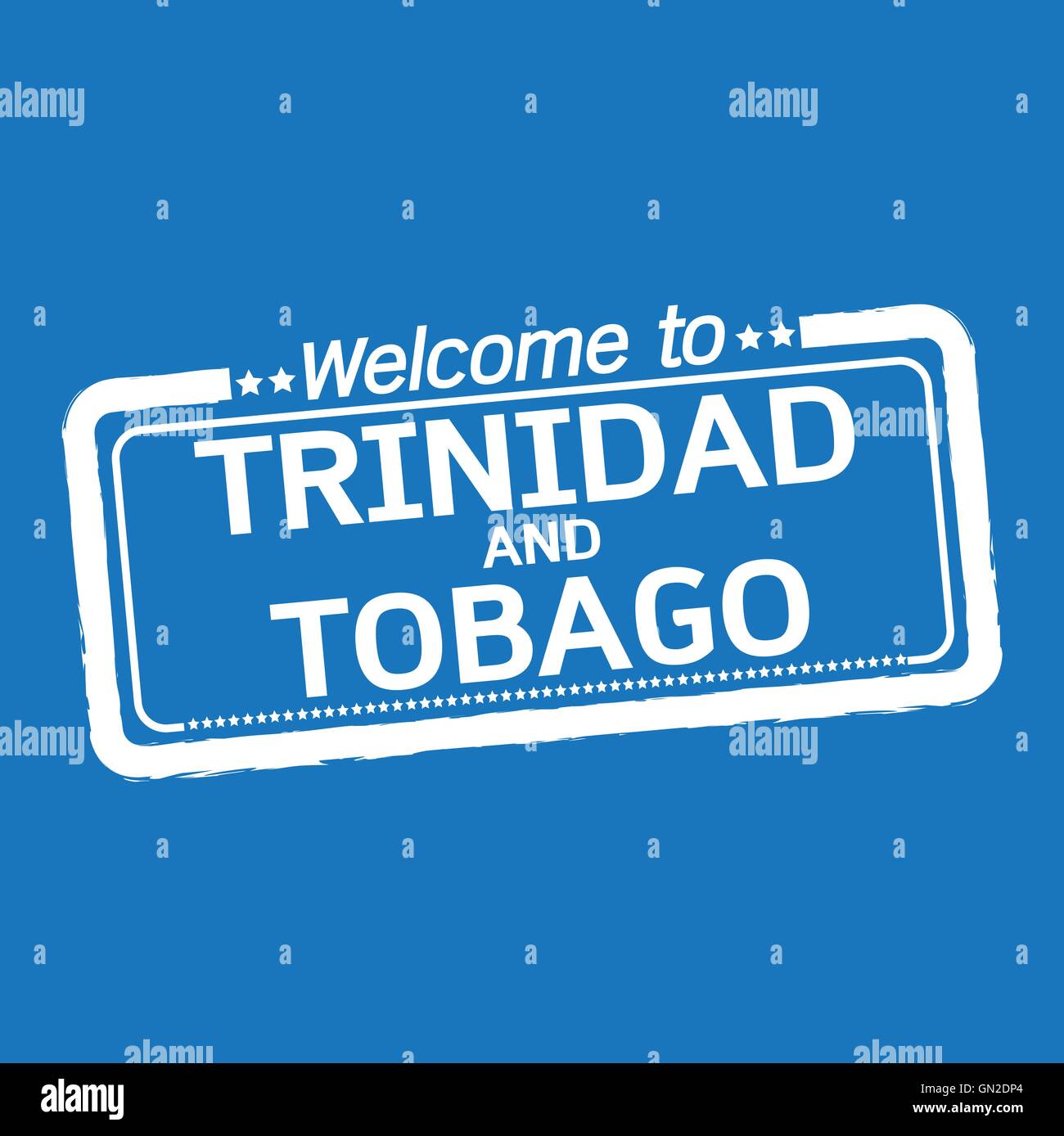 Welcome to TRINIDAD AND TOBAGO illustration design Stock Vector Image ...