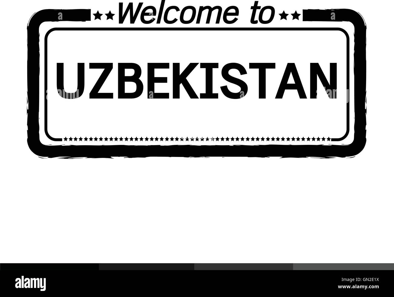 Welcome to UZBEKISTAN illustration design Stock Vector Image & Art - Alamy