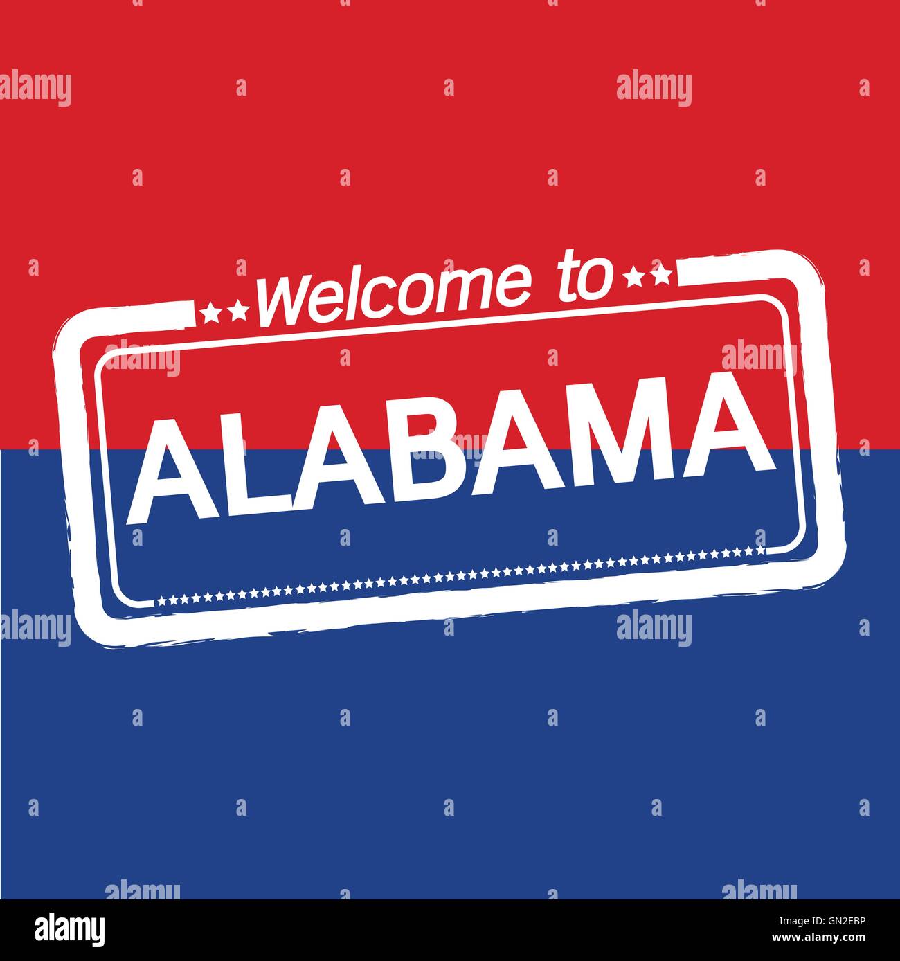 Welcome to ALABAMA of US State illustration design Stock Vector Image ...