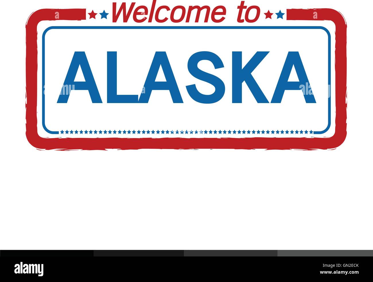 Welcome to ALASKA of US State illustration design Stock Vector Image ...