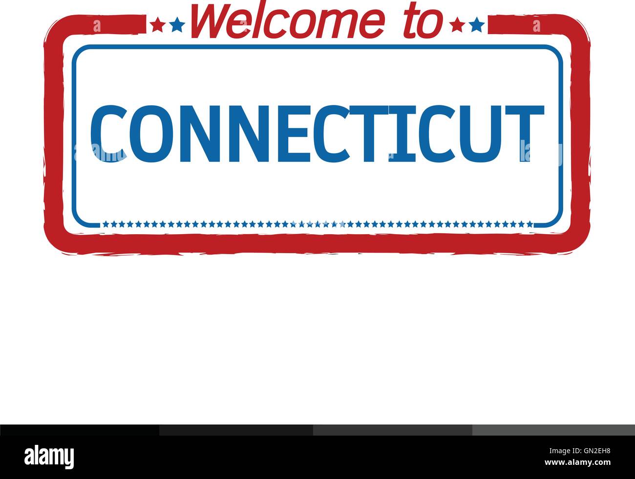 Welcome to CONNECTICUT of US State illustration design Stock Vector ...