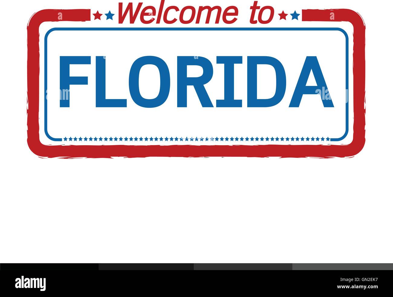 Welcome to FLORIDA of US State illustration design Stock Vector Image ...
