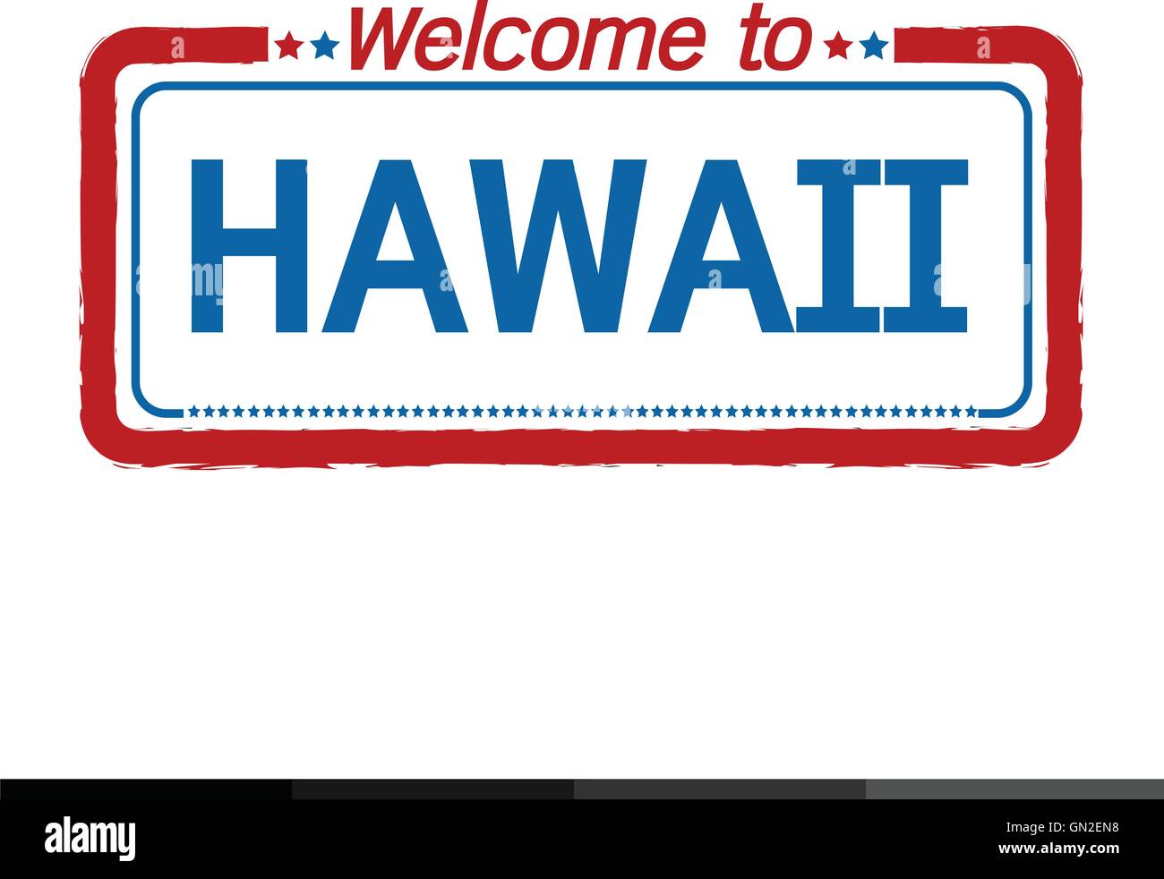 Welcome to HAWAII of US State illustration design Stock Vector Image ...