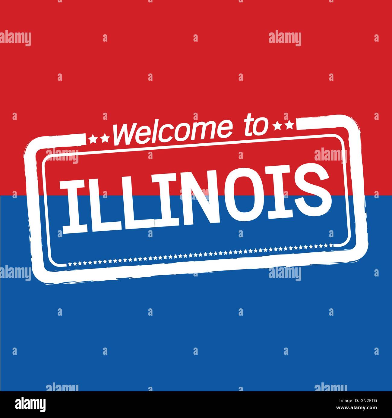 Welcome to ILLINOIS of US State illustration design Stock Vector Image ...