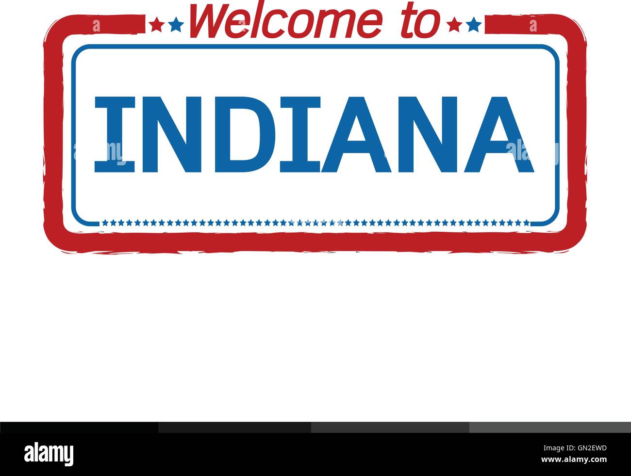 Welcome to INDIANA of US State illustration design Stock Vector Image ...