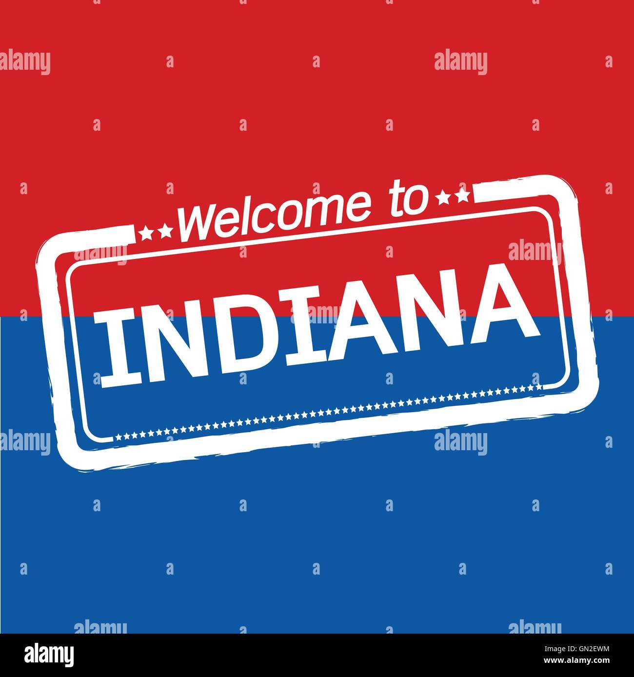 Welcome to INDIANA of US State illustration design Stock Vector Image ...