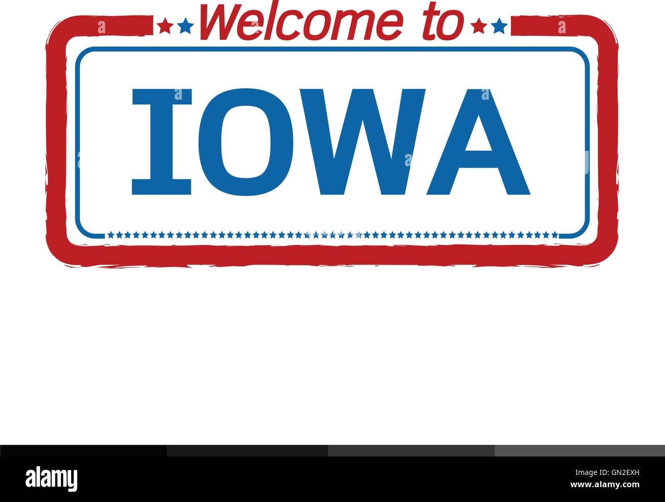 Welcome to IOWA of US State illustration design Stock Vector Image ...