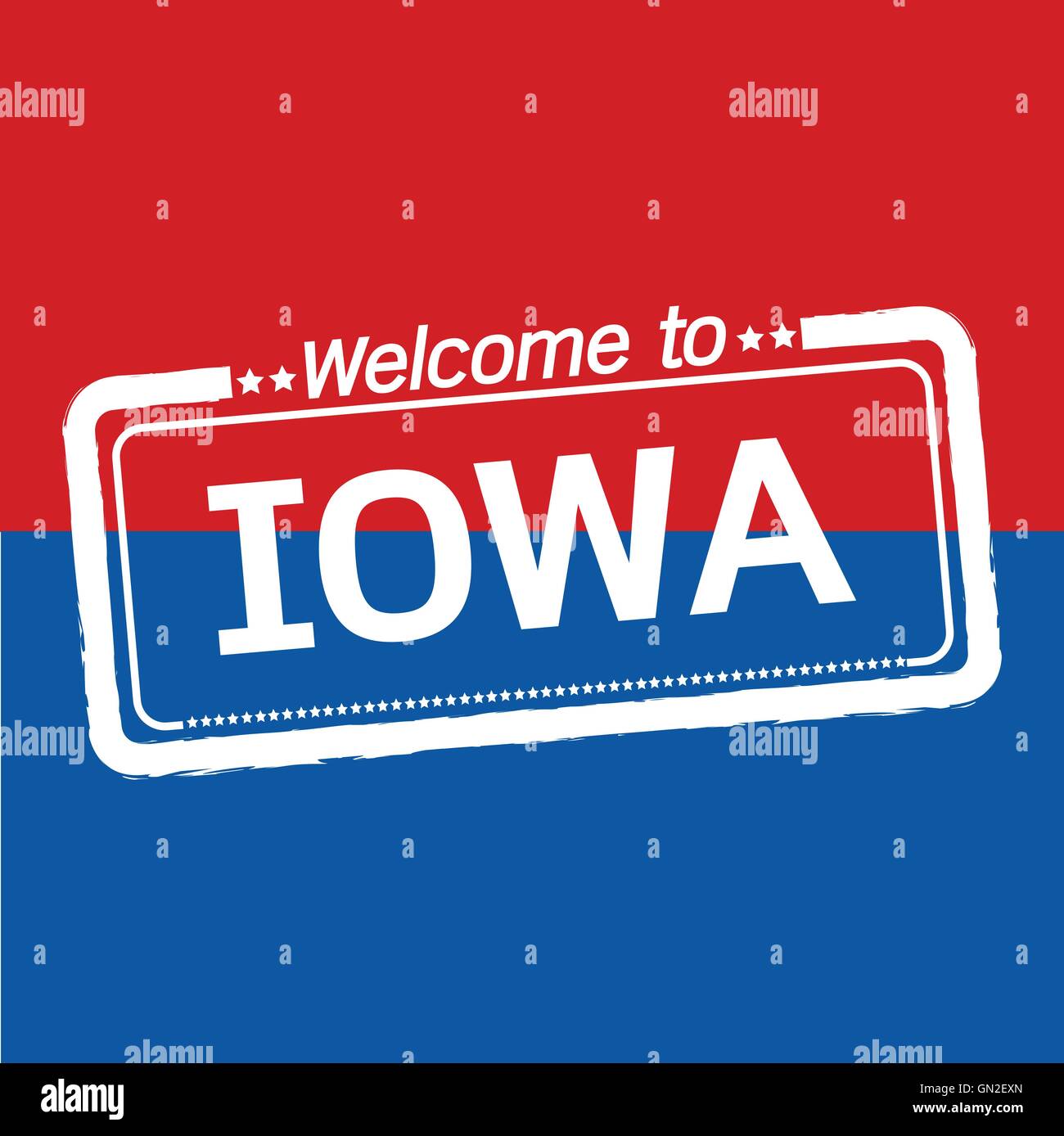 Welcome to IOWA of US State illustration design Stock Vector Image ...