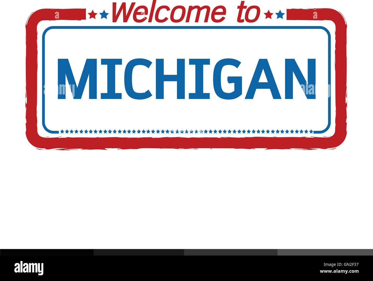 Welcome to MICHIGAN of US State illustration design Stock Vector Image ...