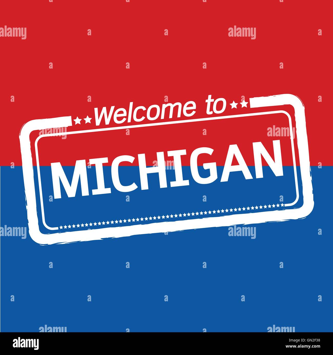 Michigan stamp vector vectors hi-res stock photography and images - Alamy