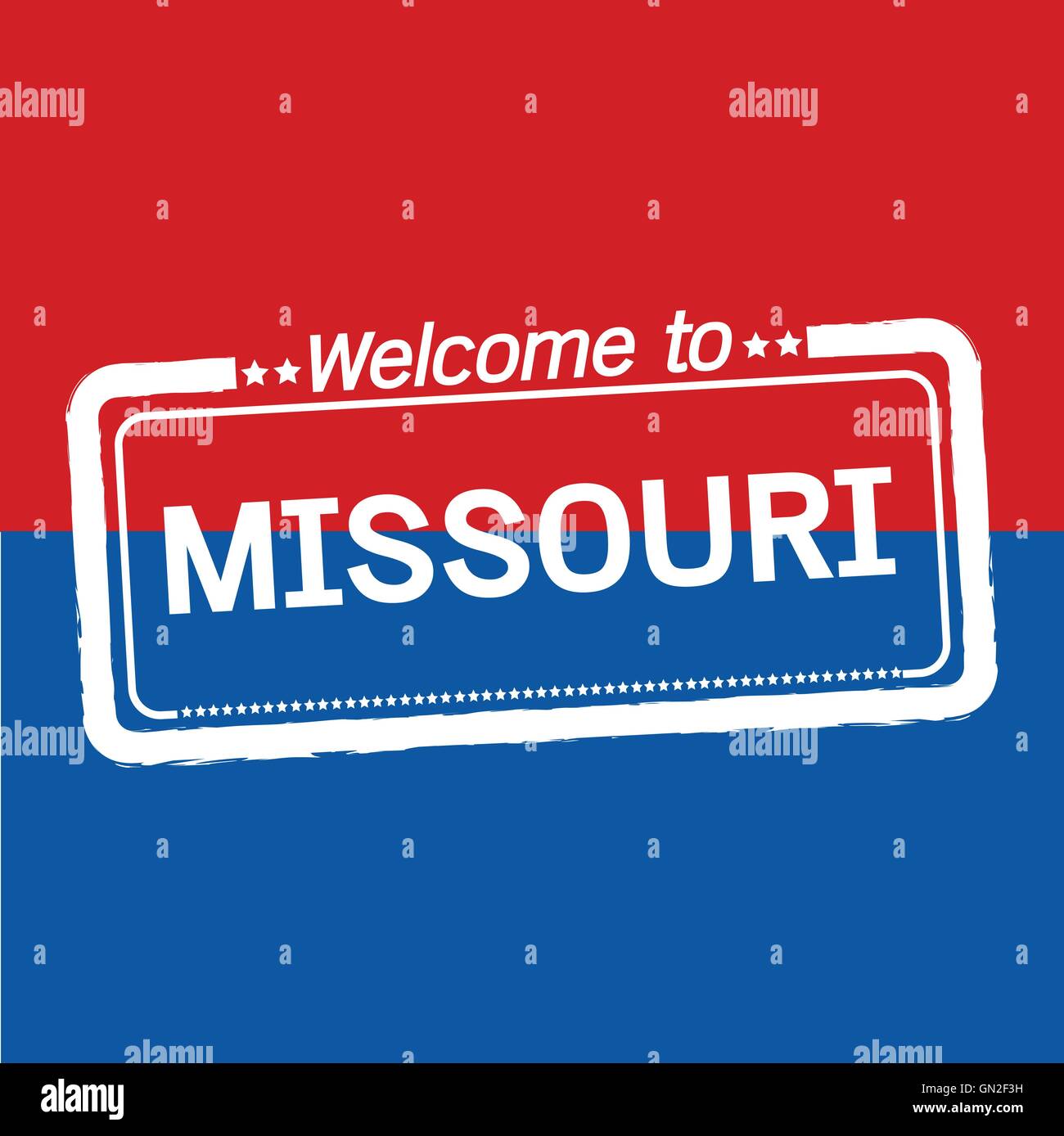 Welcome to MISSOURI of US State illustration design Stock Vector Image ...