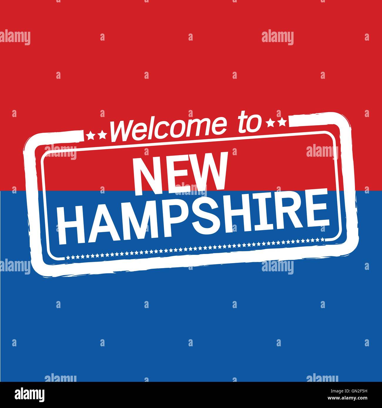 Welcome to NEW HAMPSHIRE of US State illustration design Stock Vector ...