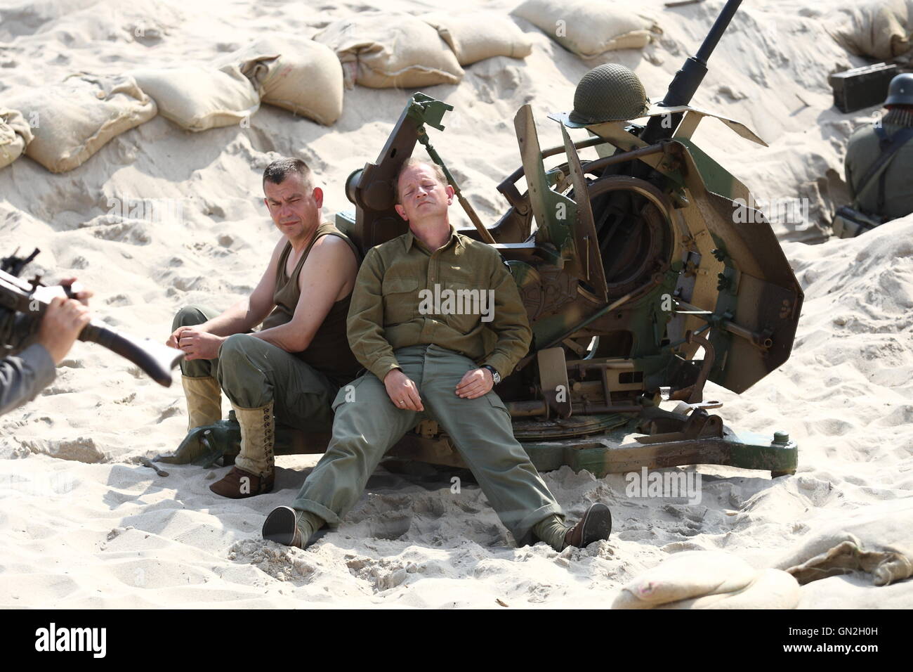 Poland. 27th Aug, 2016. Landing on Omaha Beach reenactmentduring the ...