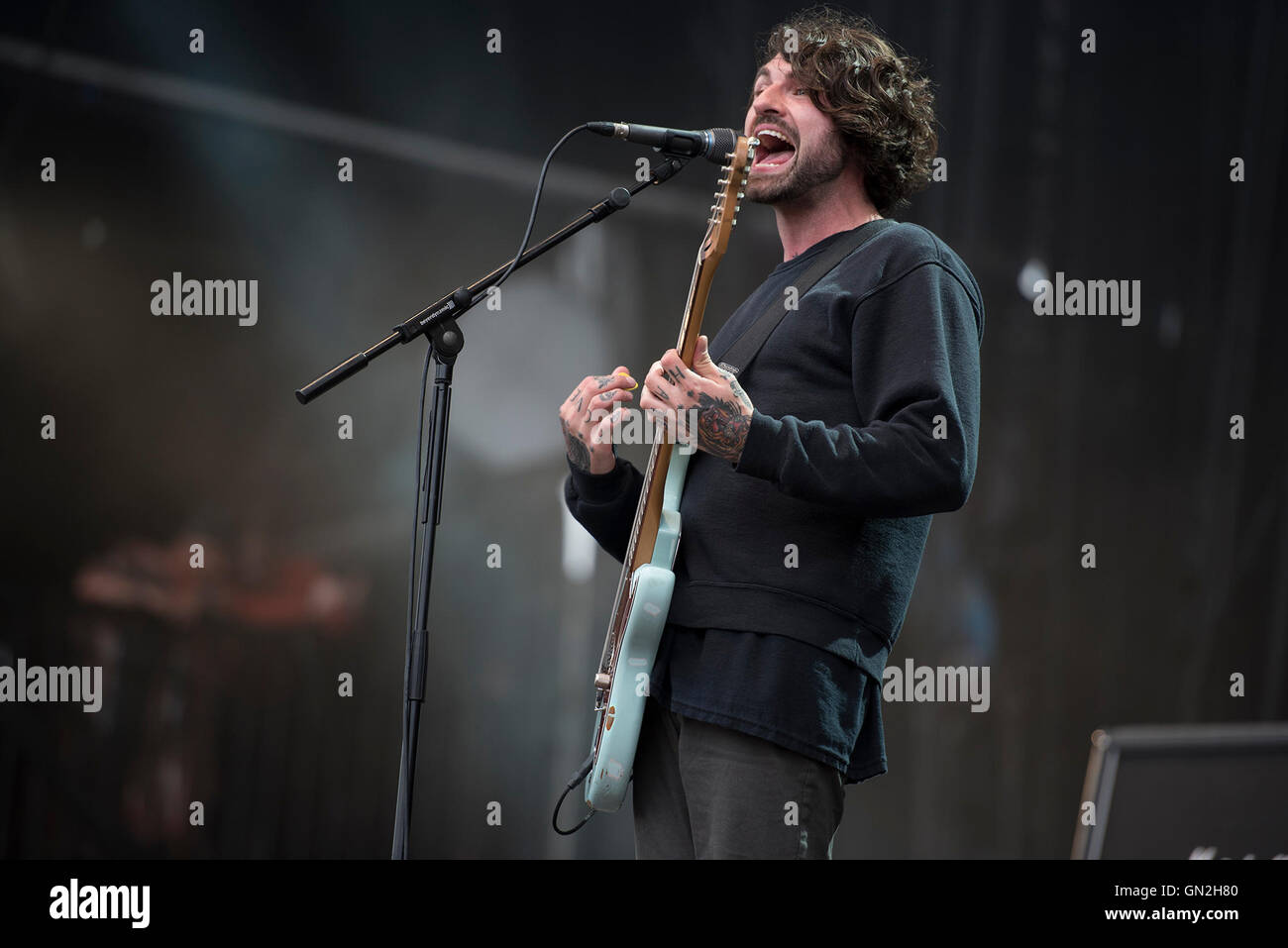 Leeds, UK. 27th August 2016. Mike Duce , Eddy Thrower, Ben Sansom and ...