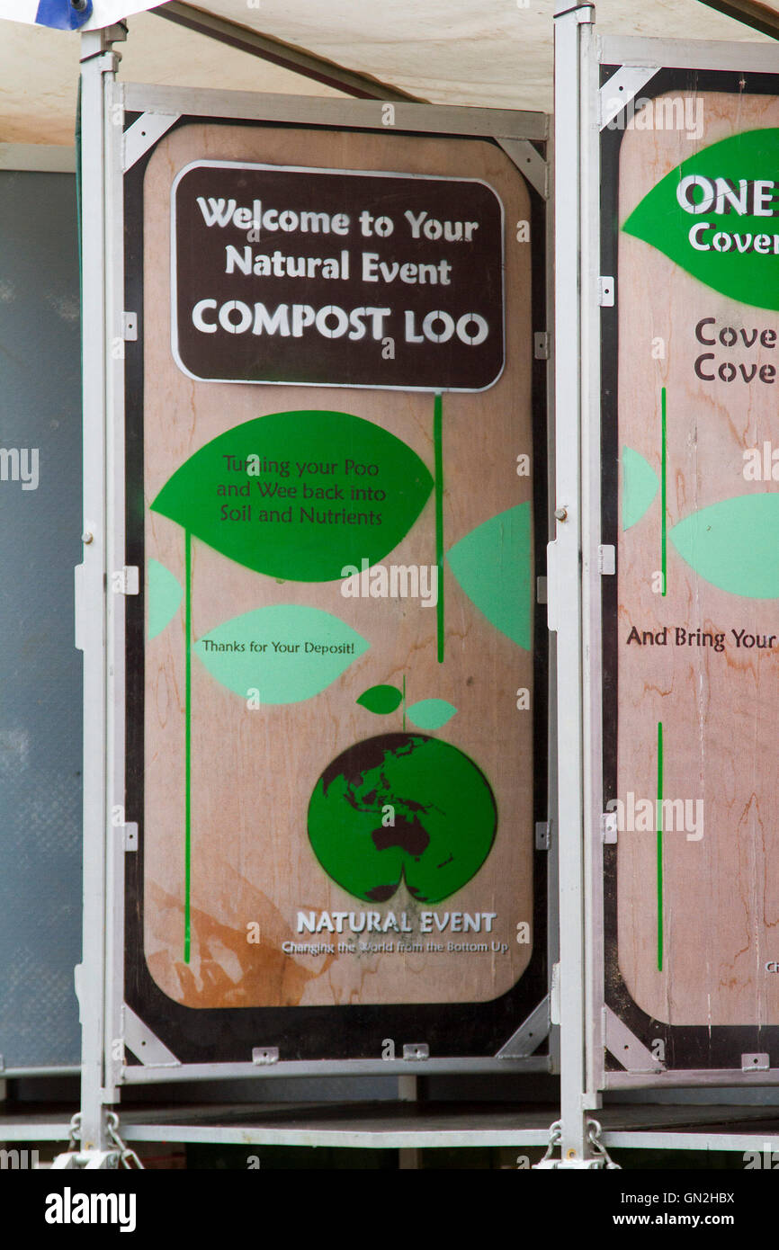 London, UK. 27th Aug, 2016. Compost Loos are in place in preparations ...