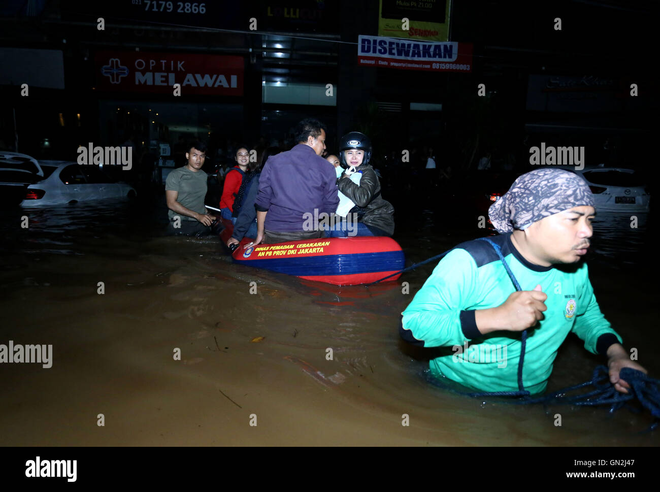 Jakarta, Indonesia. 27th Aug, 2016. due to heavy rain which flushed ...