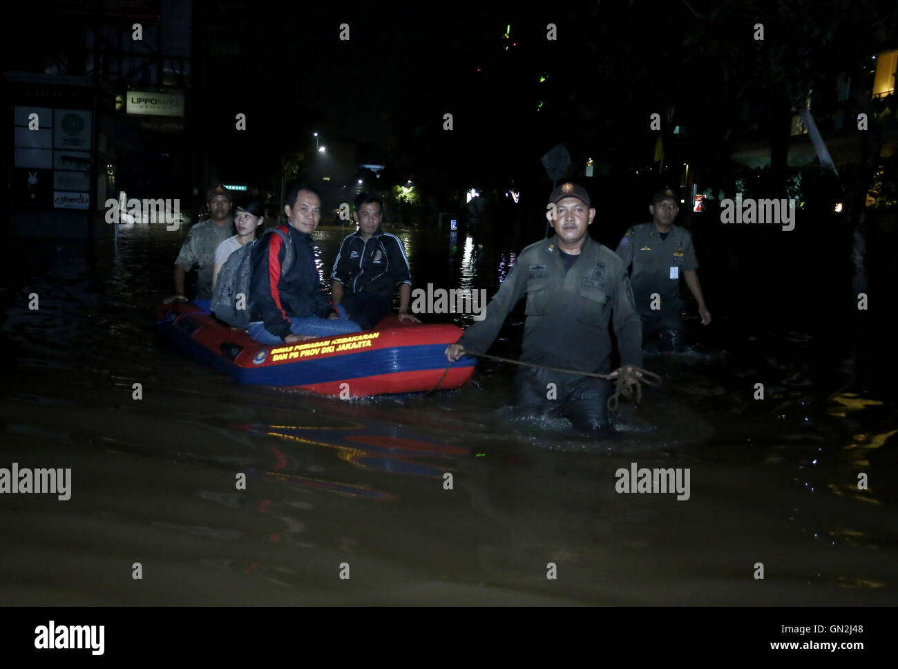 Jakarta, Indonesia. 27th Aug, 2016. due to heavy rain which flushed ...