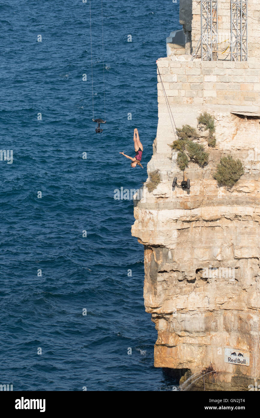 Polignano a Mare, Italy. 27th August, 2016. Lysanne Richard from Canada ...