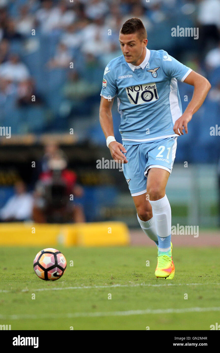 Rome, Italy. 27th August, 2016. Milinkovic in action during Italian ...