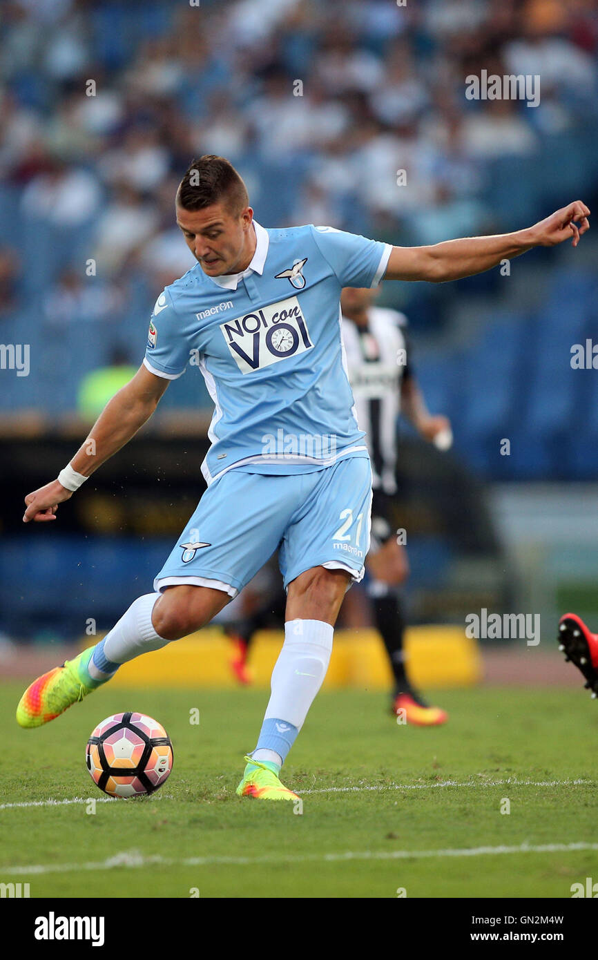 Rome, Italy. 27th August, 2016. Milinkovic in action during Italian ...