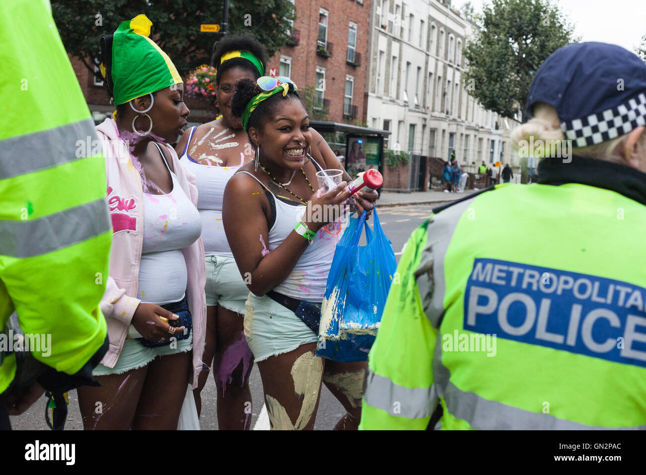London, UK. 28 August 2016. The traditional early morning Jouvert ...