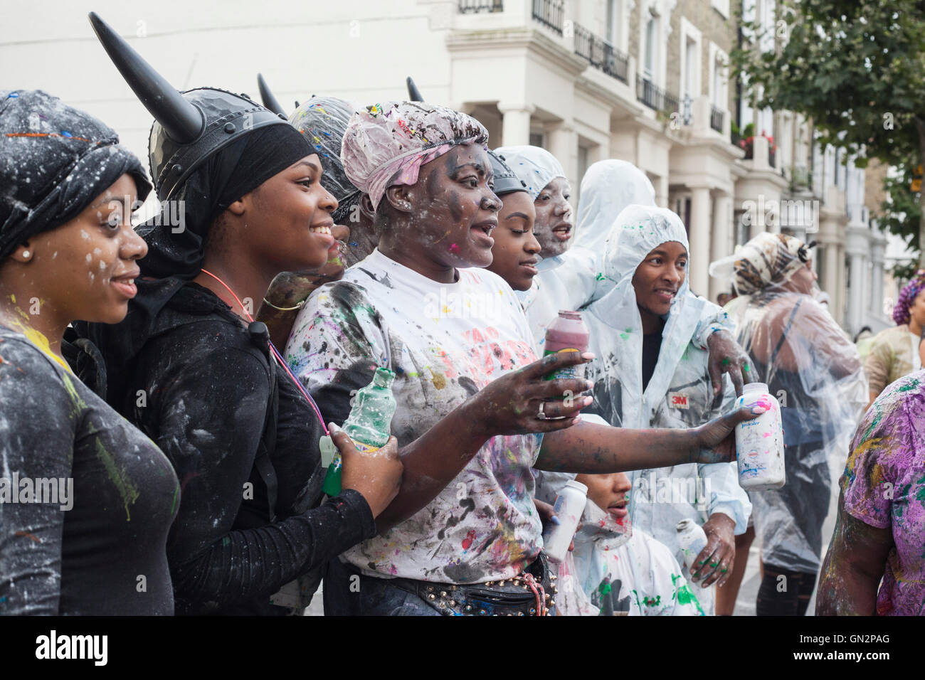 London, UK. 28 August 2016. The traditional early morning Jouvert ...