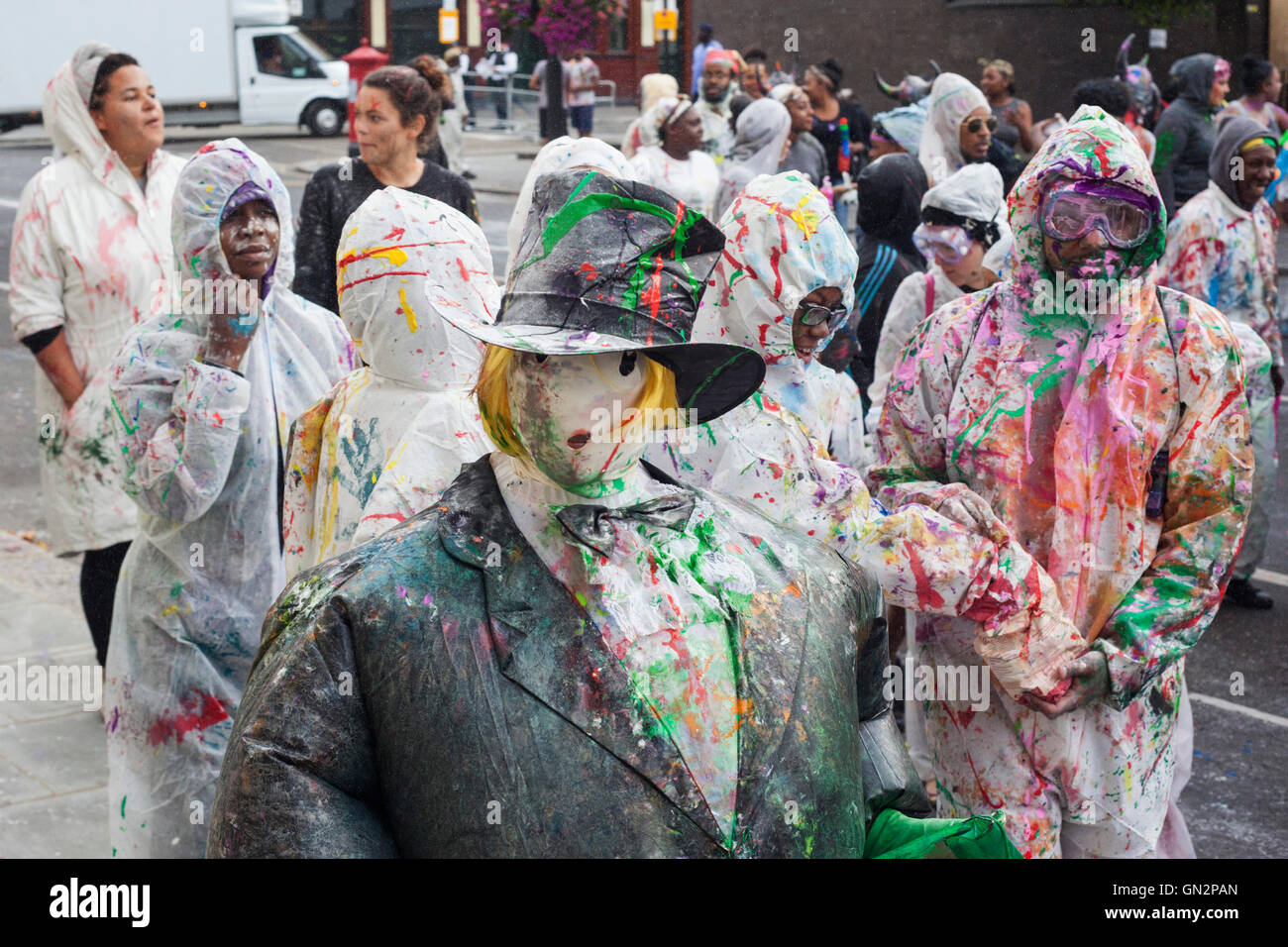 London, UK. 28 August 2016. The traditional early morning Jouvert ...