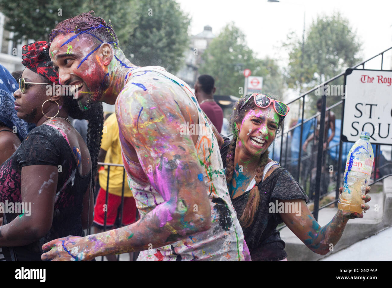 London, UK. 28 August 2016. The traditional early morning Jouvert ...