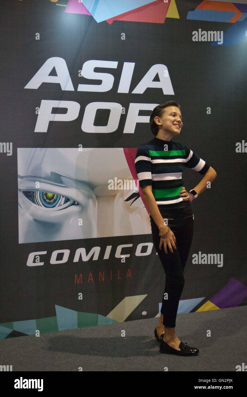 Philippines. 28th Aug, 2016. Stanger Things star Millie Bobby Brown ...