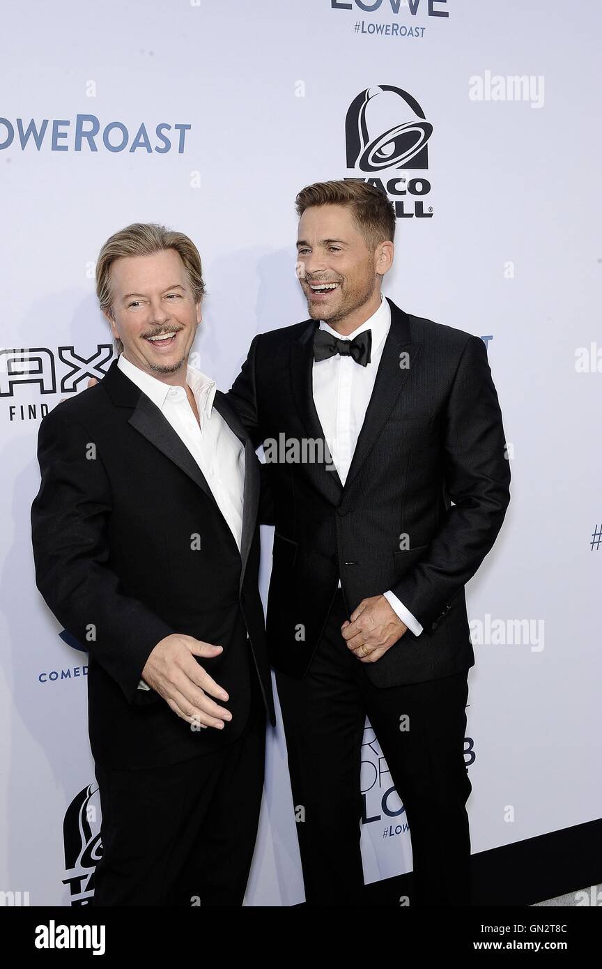 Los Angeles, CA, USA. 27th Aug, 2016. David Spade, Rob Lowe at arrivals ...