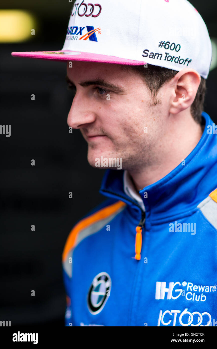 Corby, Northamptonshire, UK. 28th August, 2016. BTCC racing driver Sam ...